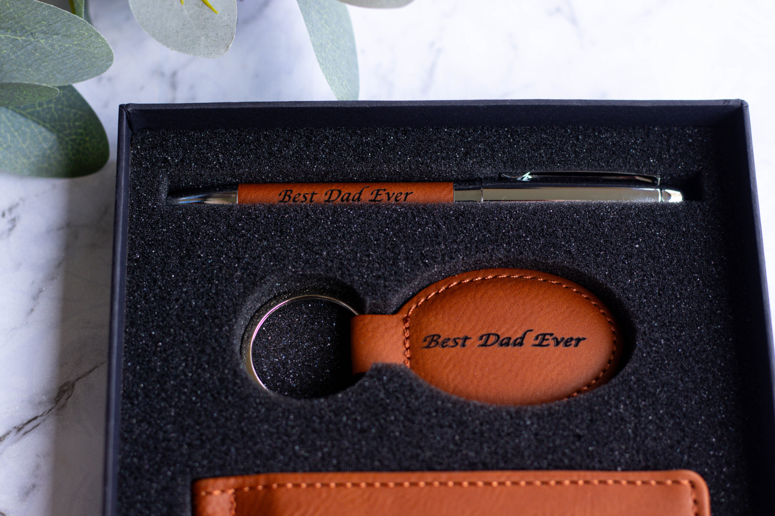 Personalised Leatherette Gift Set | Engraved - The Place